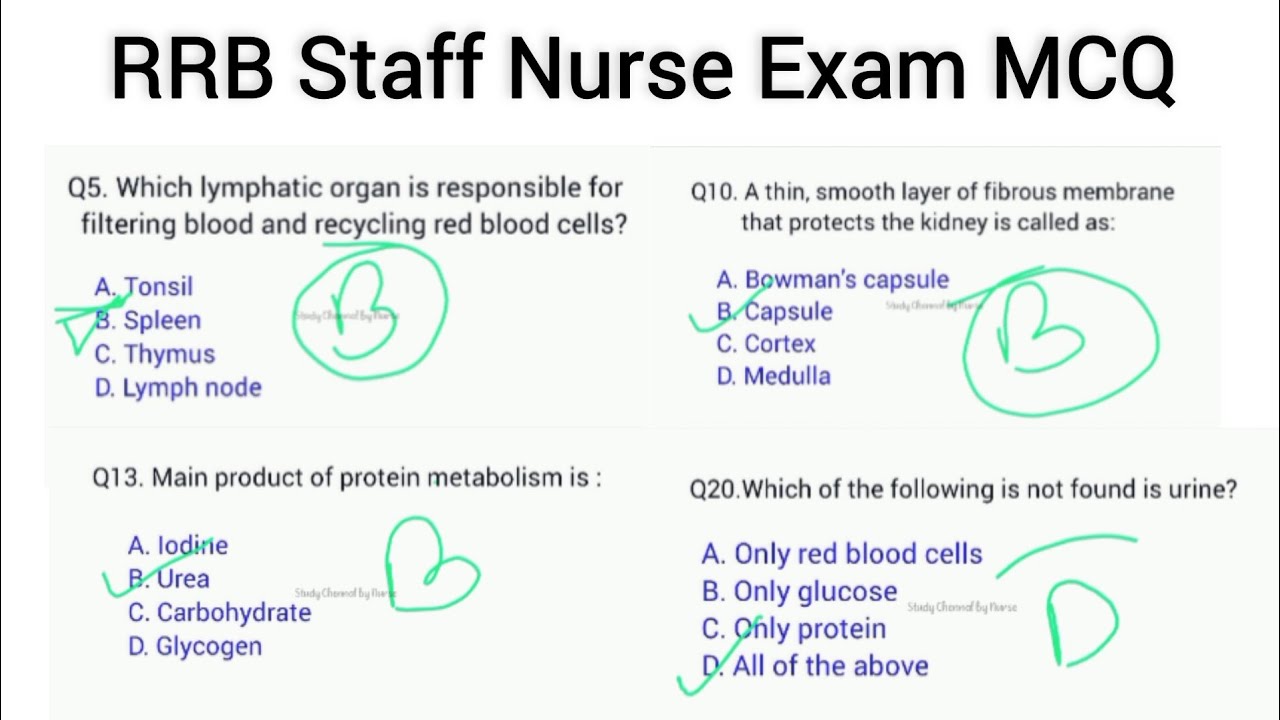 RRB Nursing Officer exam preparation||RRB most important questions and ...