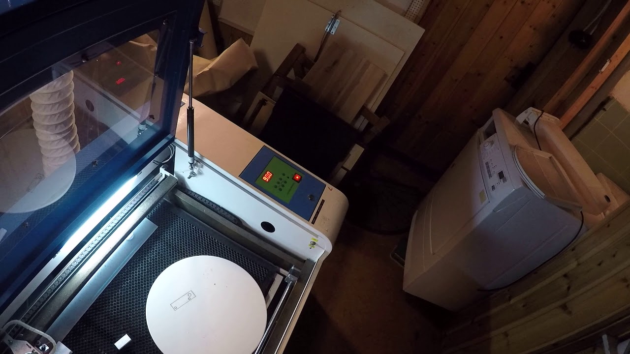 Laser cutting styrofoam - YouTube