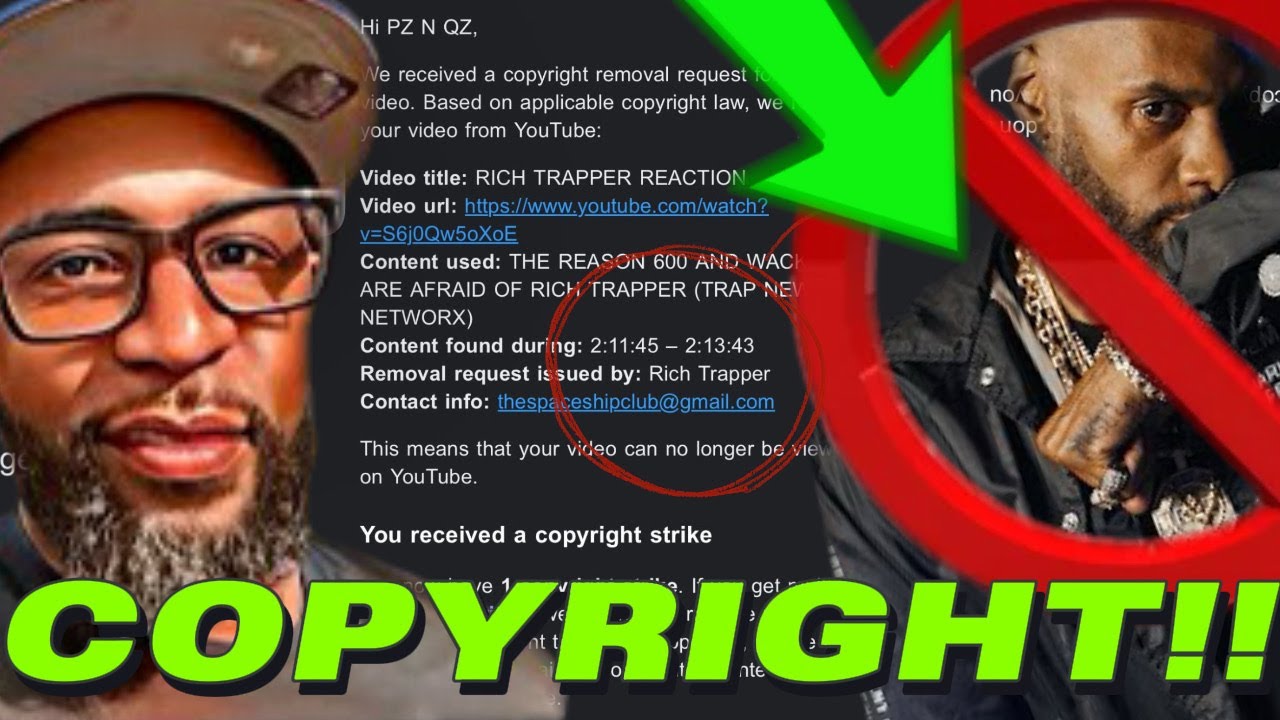 RICH TRAPPER COPYRIGHT STRIKES PZ N QZ CHANNEL!!! 🎳 🧨 - YouTube