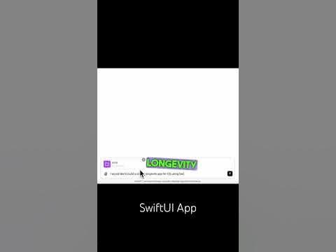 Here's how to build a longevity app with SwiftUI, Glowbom, and ChatGPT #iosui #ai #swiftui - YouTube