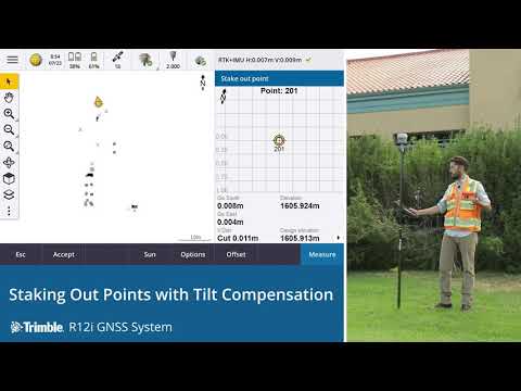 R12i Tutorial: Stakeout Points with Tilt Compensation - YouTube