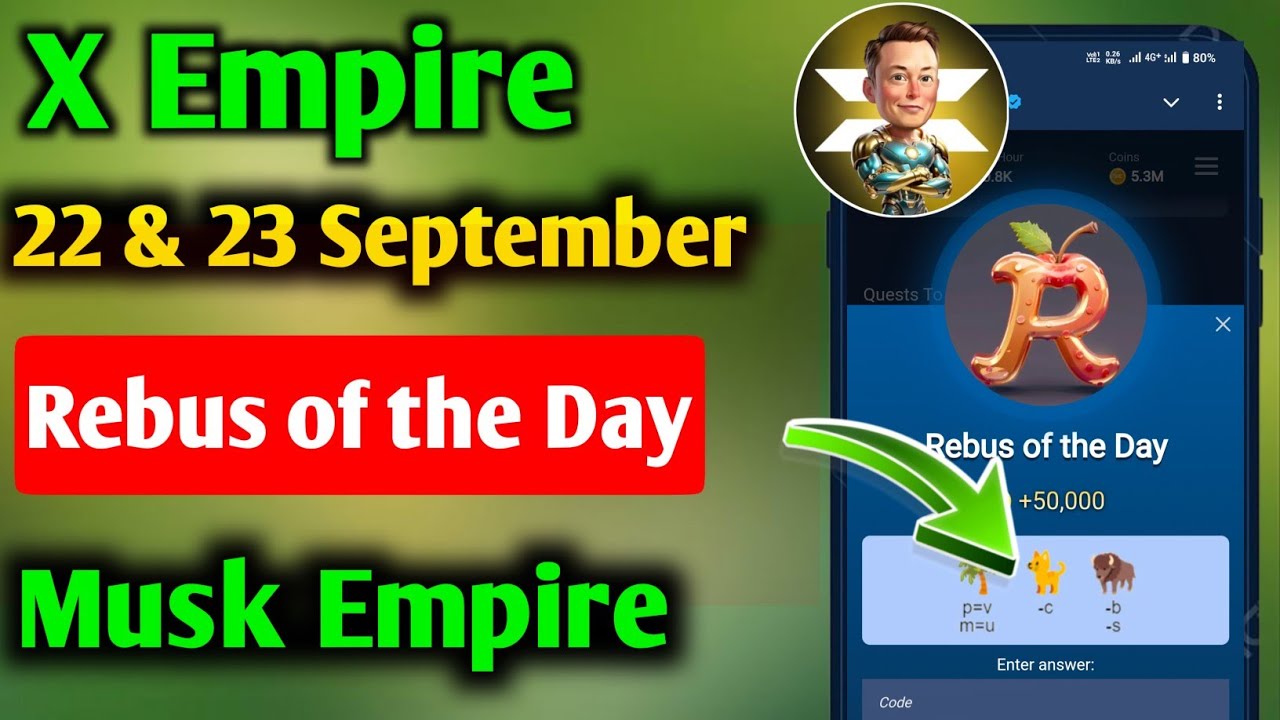 22 September X Empire Rebus of the Day | 22th to 23 September | X ...
