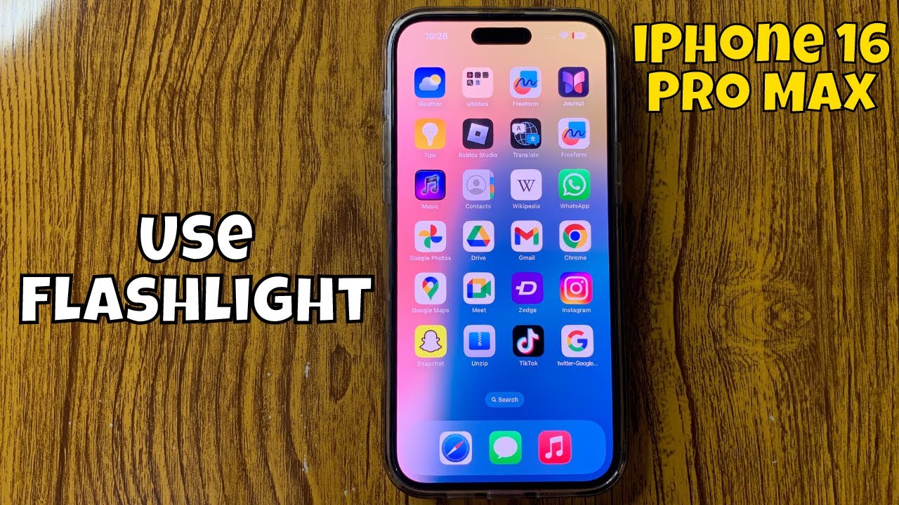 How to Use Flashlight iPhone 16 Pro Max #new - YouTube