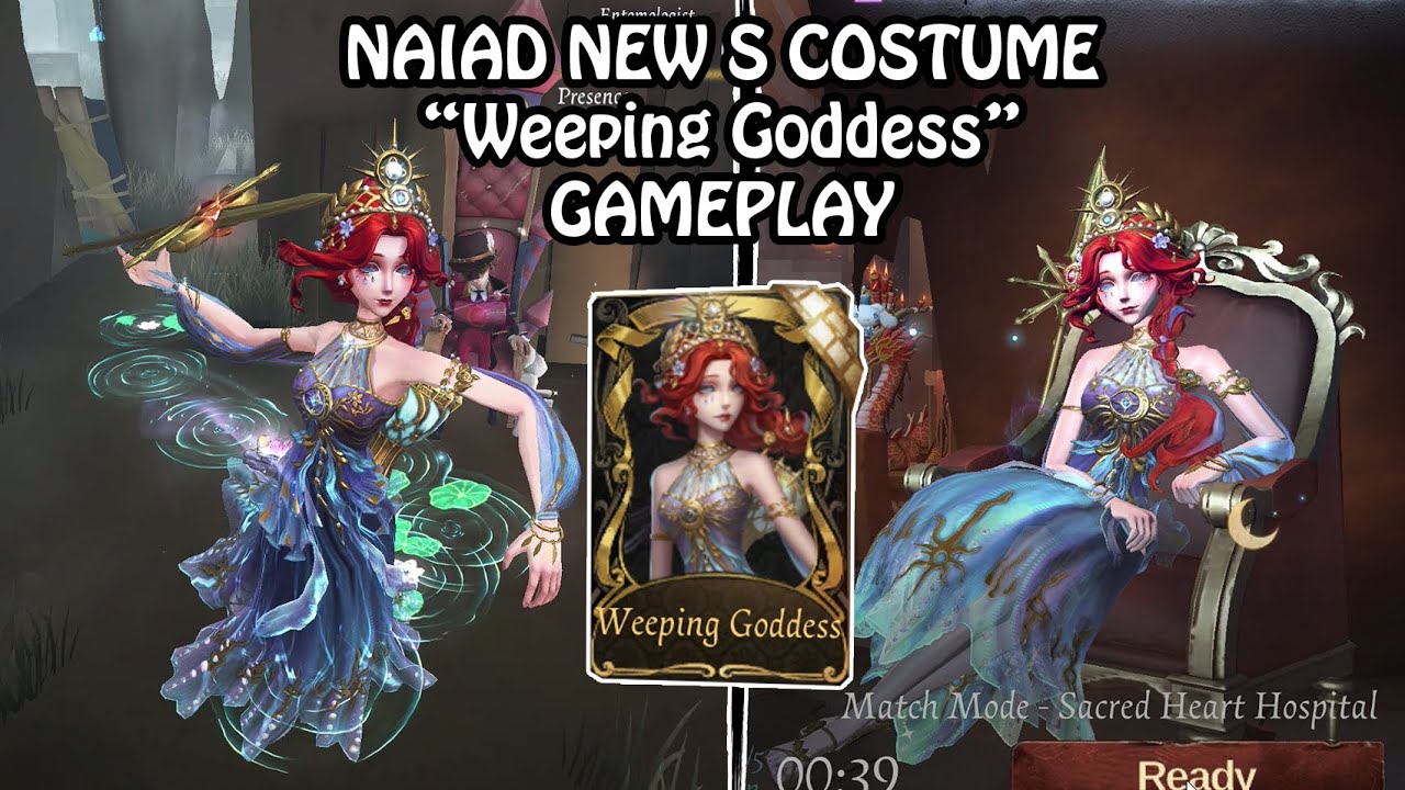 Naiad new S costume "Weeping Goddess" gameplay - Identity V - YouTube