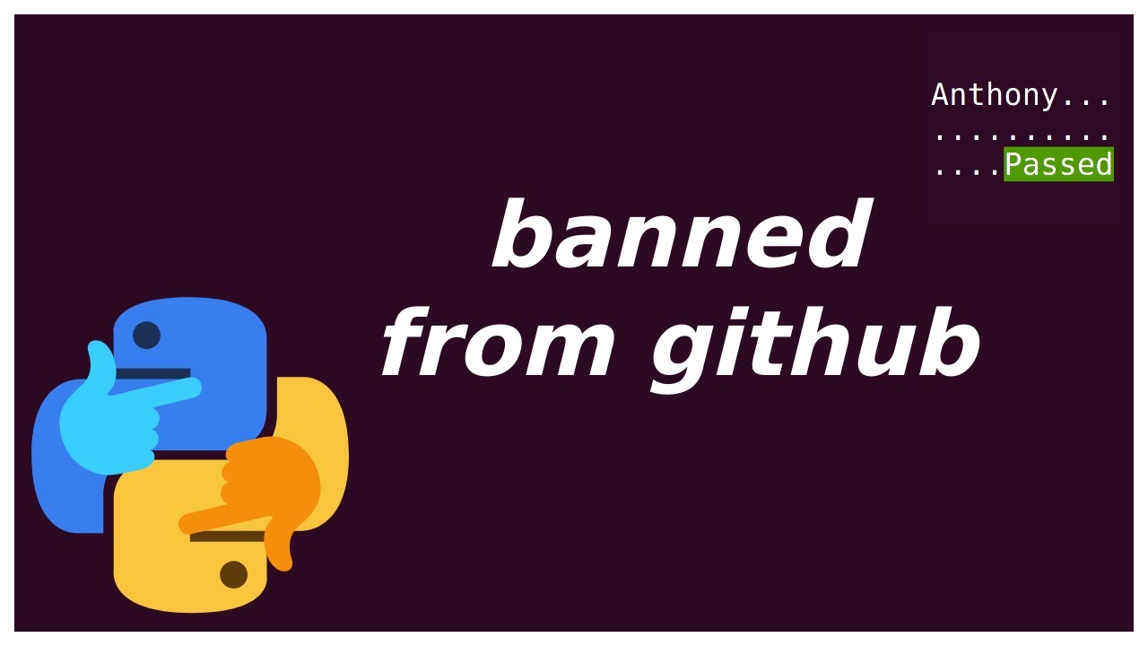 why I got banned from github - YouTube
