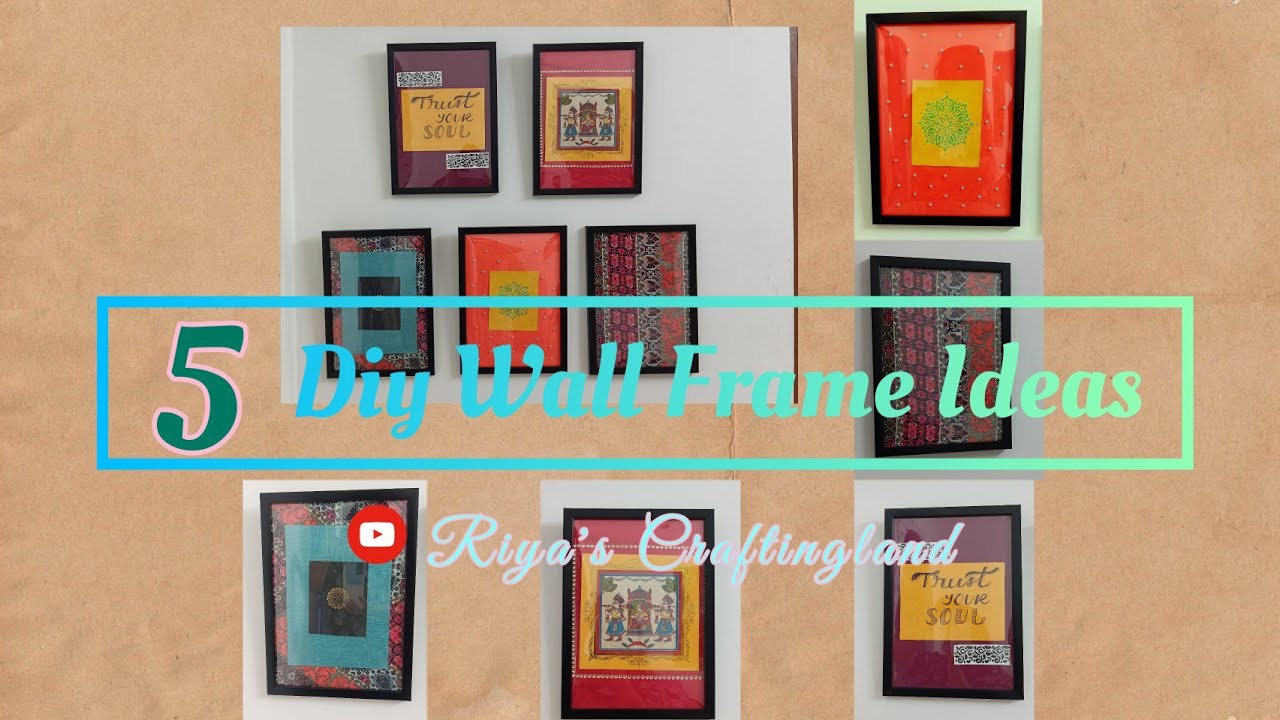 5 Diy wall frame ideas।।Quick diy ideas ।। Unique wall decor ideas in ...