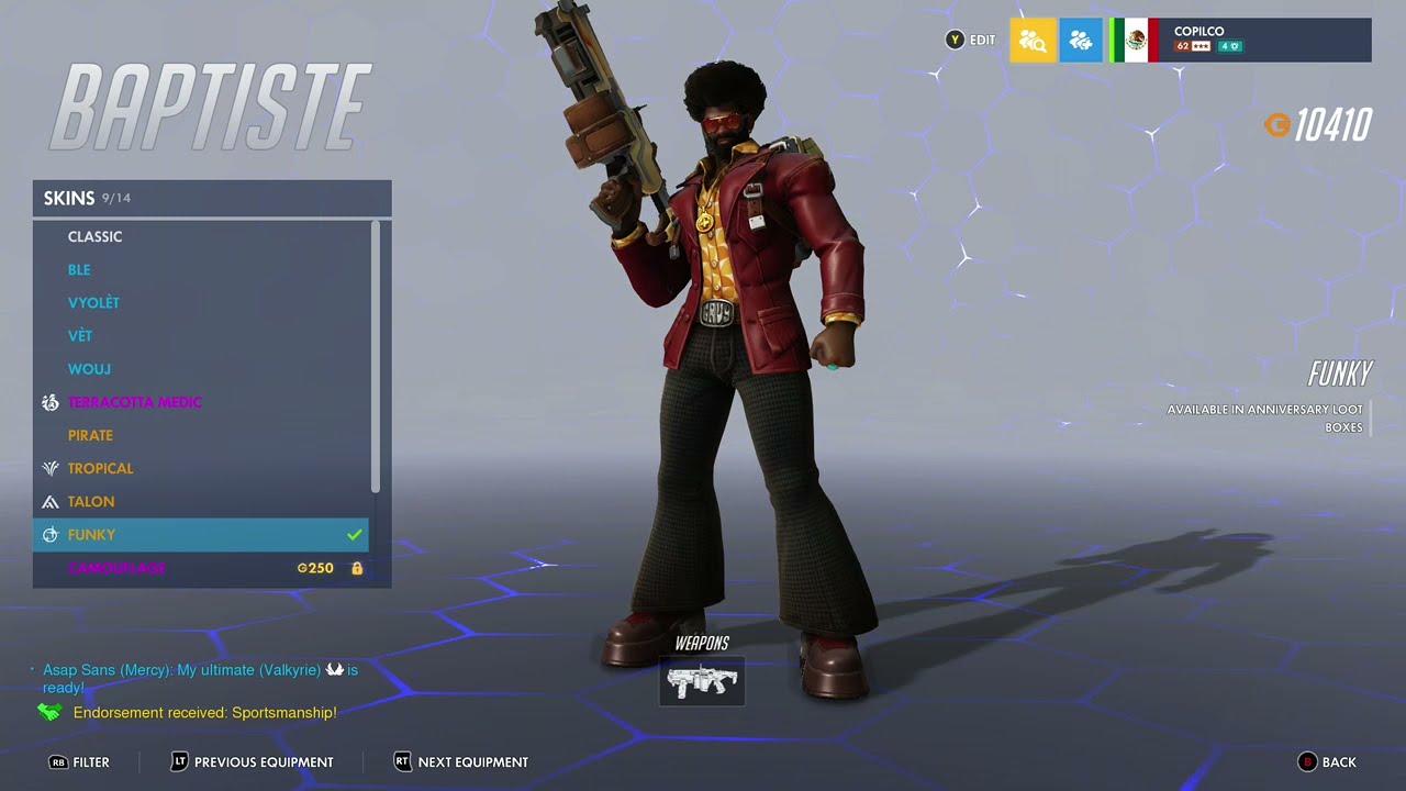 Overwatch - Funky Baptiste skin music - YouTube