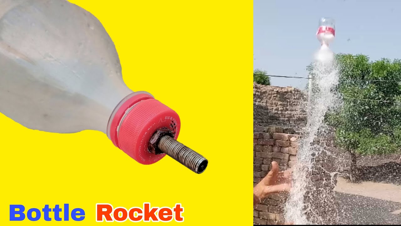 how to make simple bottle rocket at home - YouTube