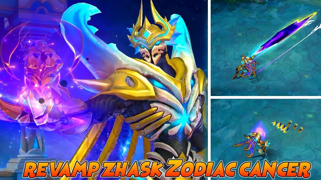 ZHASK "CANCER" ZODIAC SKIN | Skin Skill Effects Review | Gameplay ...