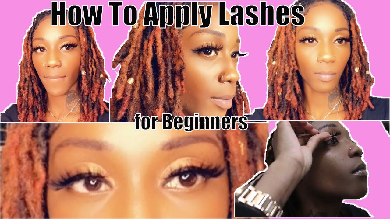 HOW TO APPLY LASHES FOR BEGINNERS!!! - YouTube