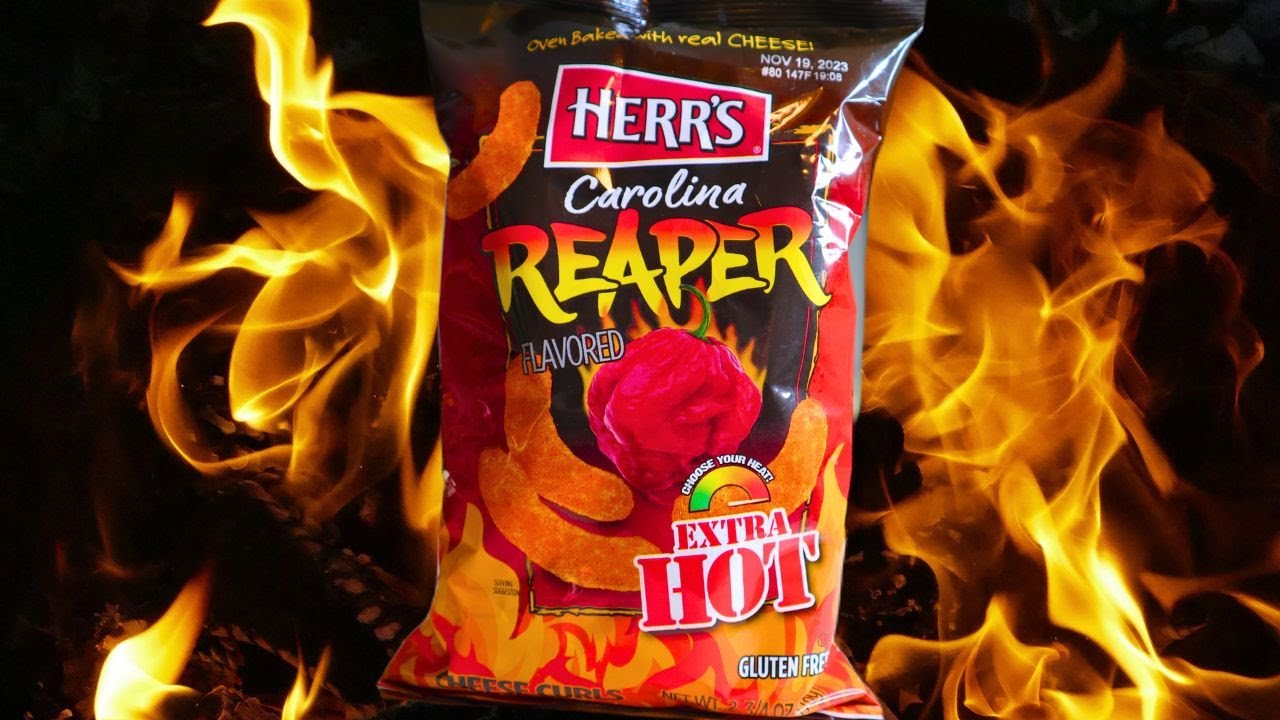 Can We Survive HERR'S Carolina REAPER Cheese Curls EXTRA HOT! - YouTube
