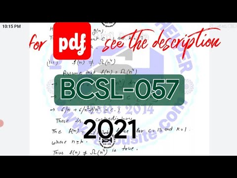 bcsl 57 solved assignment 2020-21 | bcsl 057 solved assignment 2021 | bcsl-057 solved assignment ...