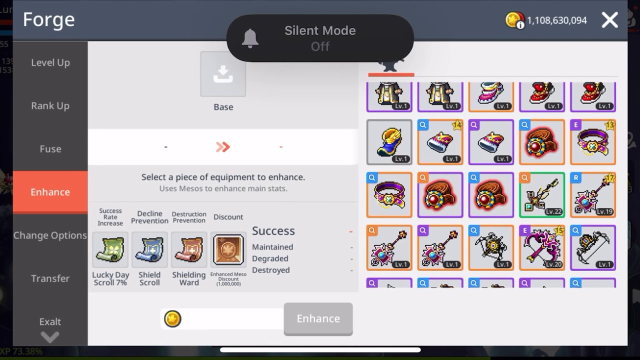 MapleStory M getting ready for battle mage SF glove - YouTube