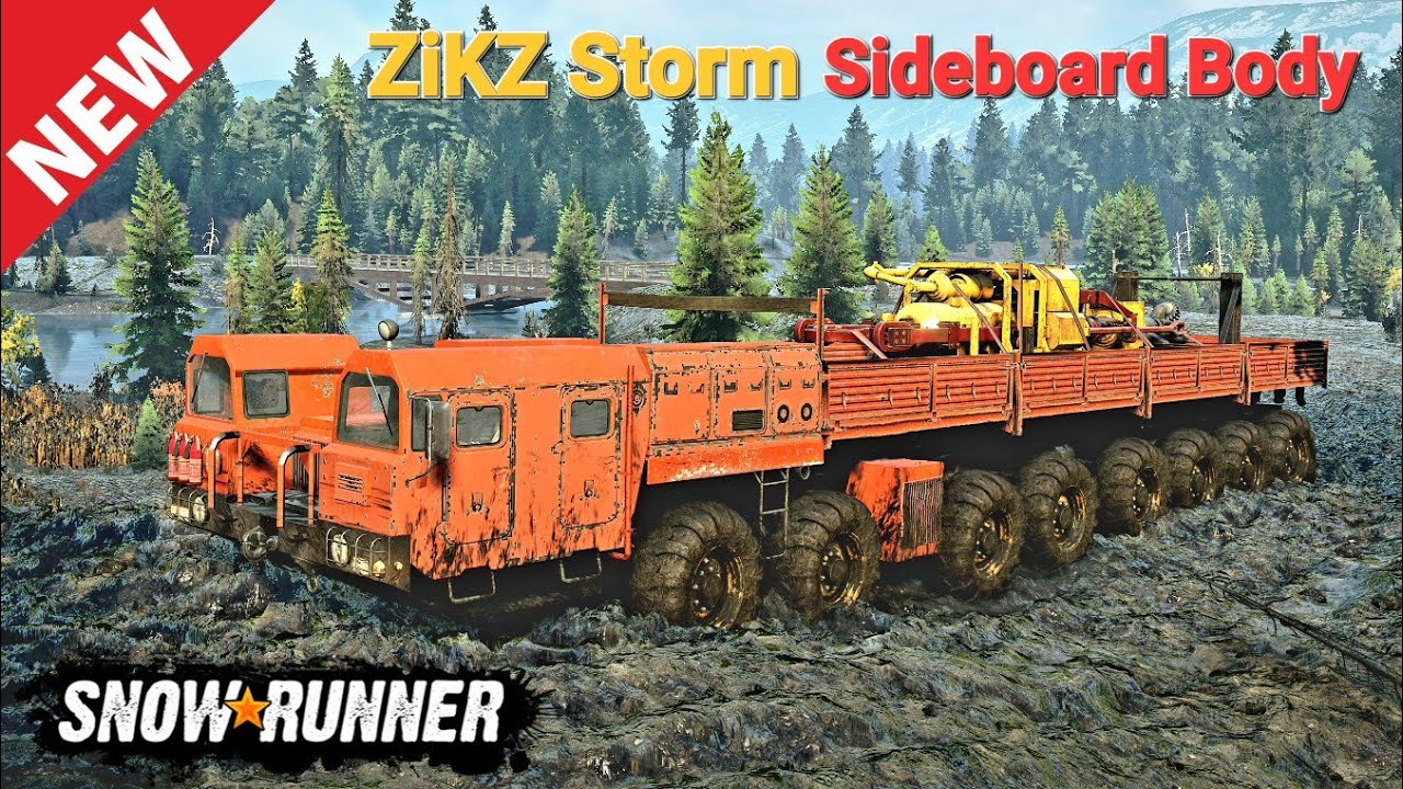 New ZiKZ Storm Truck With Sideboard Body In SnowRunner - YouTube