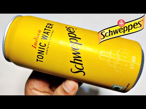 Schweppes Tonic Water With Quinine 300ml🥫Ingredients/Recipe, Taste, Price | Indian Tonic Water Can😋