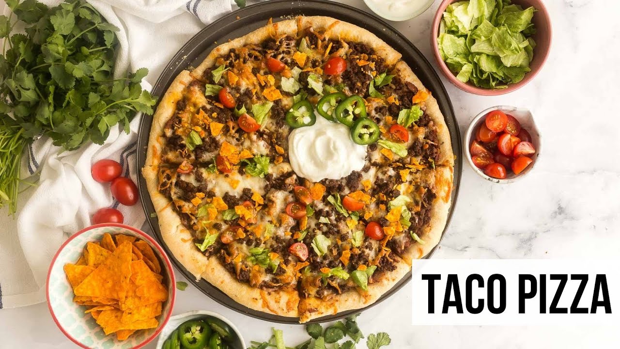 EASY Taco Pizza: load it with your favorite toppings! | The Recipe ...