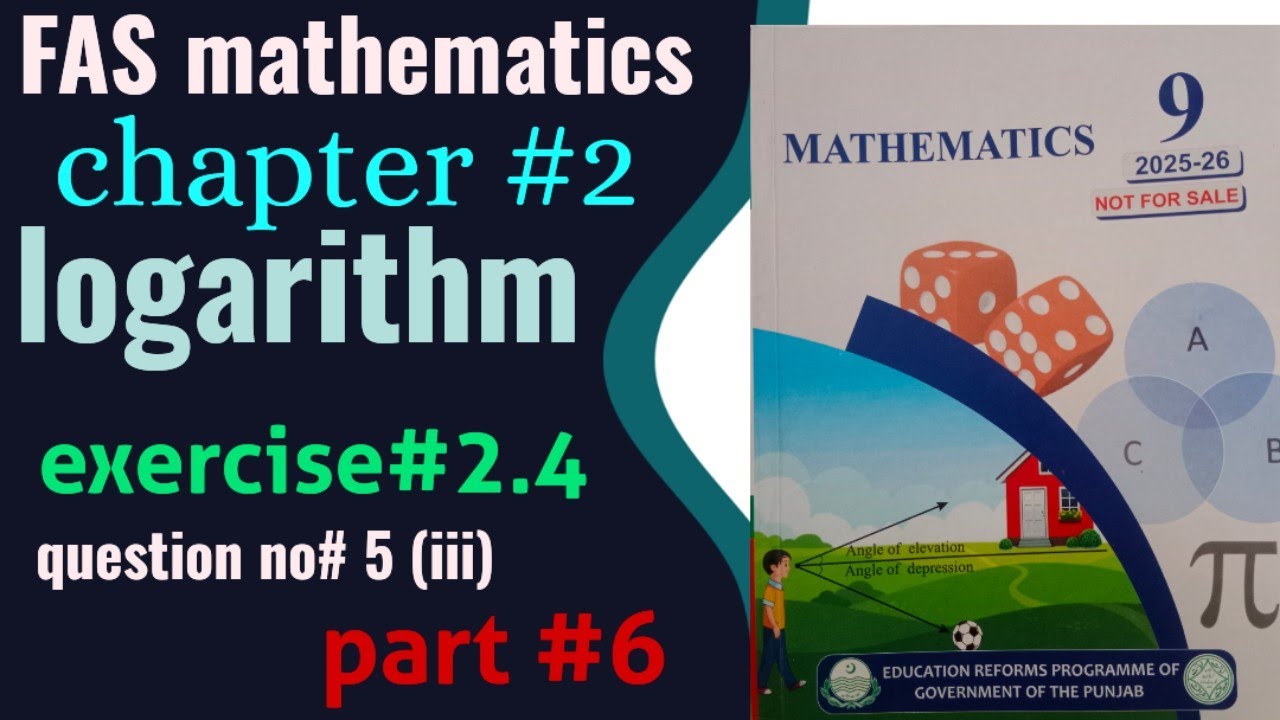 Logarithm|New course of mathematics for class 9th|exercise 2.4 ...