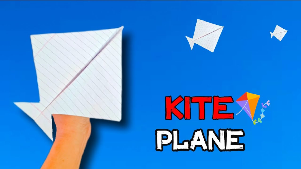 How to make kite plane, how to make paper plane, paper airplane - YouTube