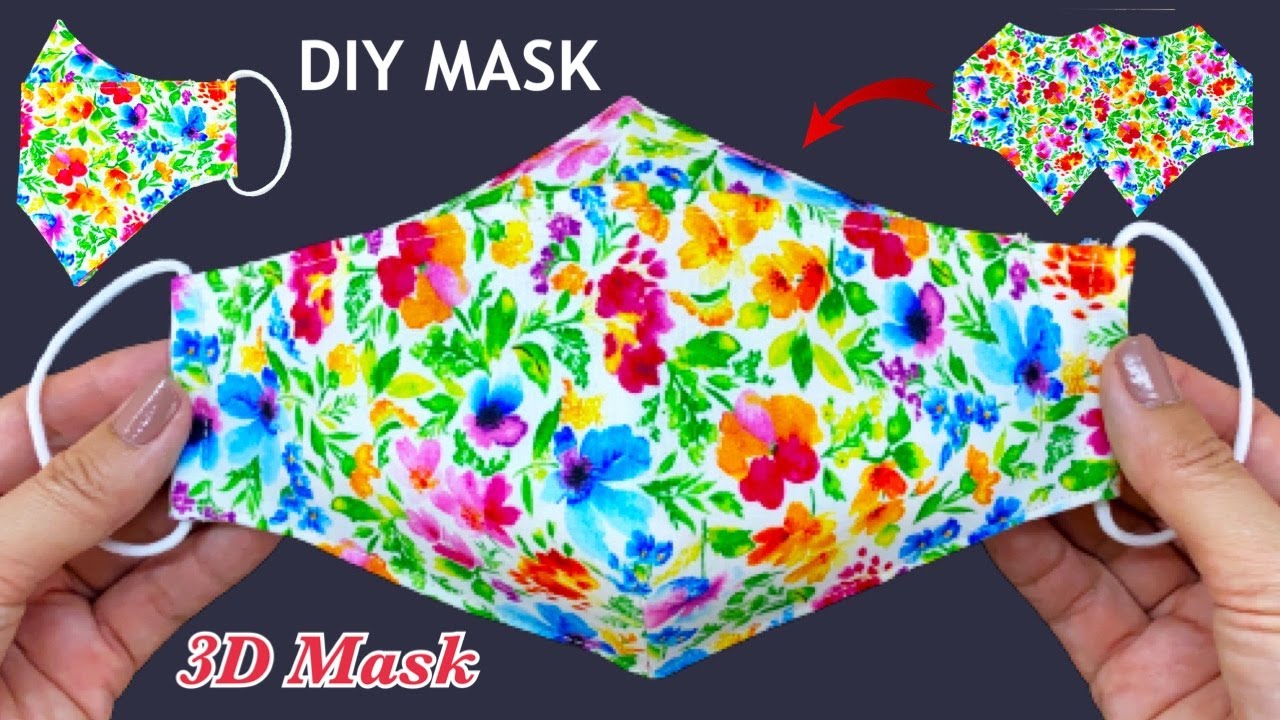 New Style Beautiful Mask! Diy 3D Face Mask Easy Pattern Sewing Tutorial ...