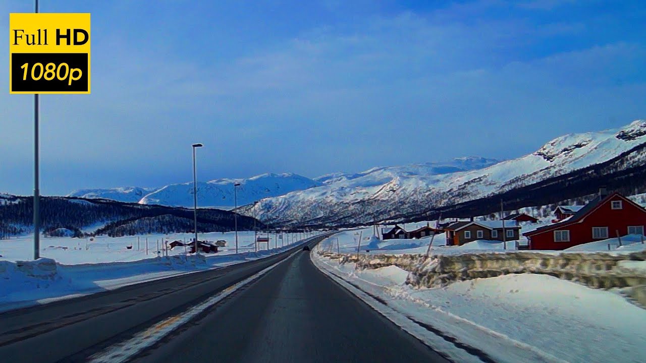 Norway Mountain pass in Winter sun - YouTube