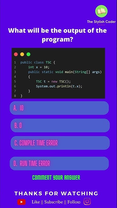 118. Can you predict the output of JAVA code | The Stylish Coder | #java - YouTube