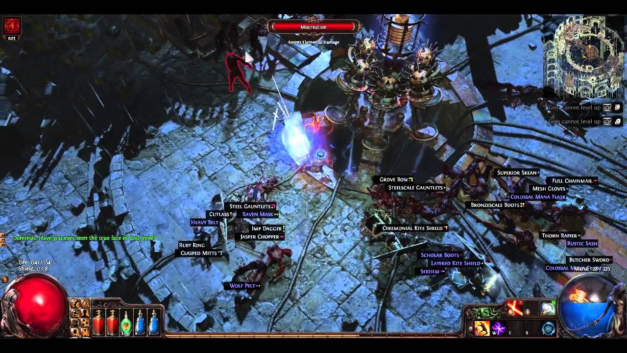 Path of Exile : Act 3 Endboss fight : Dominus - YouTube