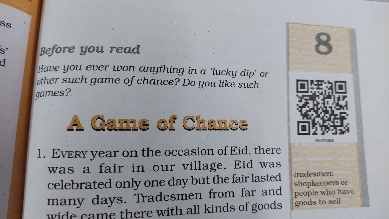 A Game of Chance | Chapter 8 | Class 6 | Honeysuckle Book | Explanation ...