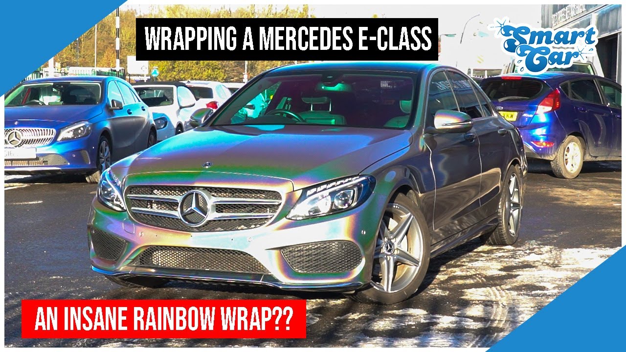 Wrapping A Mercedes E-Class RAINBOW! - YouTube