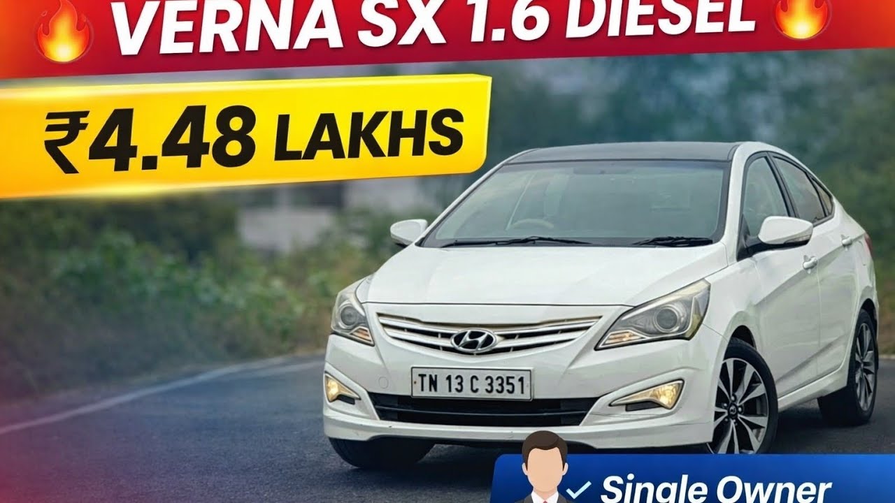 Hyundai Verna SX 1.6 Diesel 2015 | Single Owner | Company Service | ₹4. ...