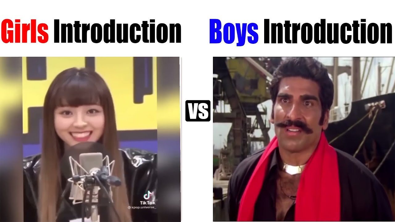 Girls Introduction VS Boys Introduction 😂😂 - YouTube
