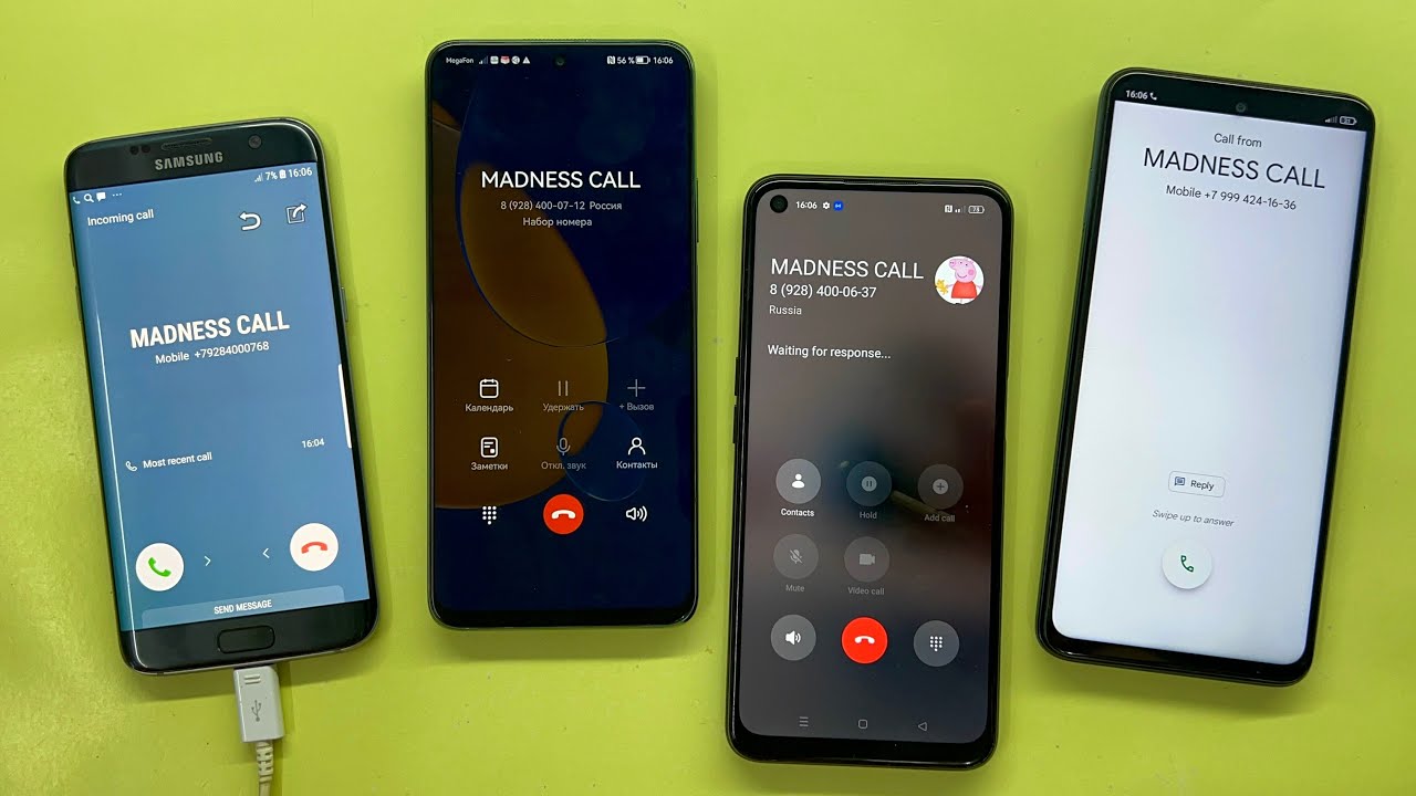 Xiaomi Redmi Note 11S NFC and Samsung S7edge Incoming Call / Outgoing ...