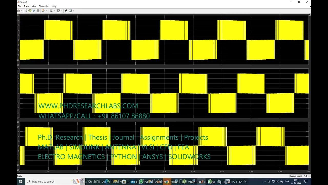 SVPWM modulation three phase two level inverter Matlab Simulink Model - YouTube