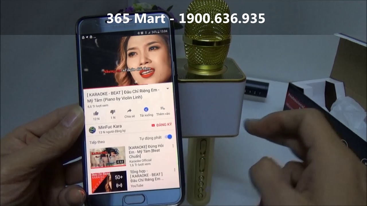 [365 Mart] Hướng dẫn sử dụng Micro karaoke kèm loa bluetooth SD08 cao cấp - YouTube