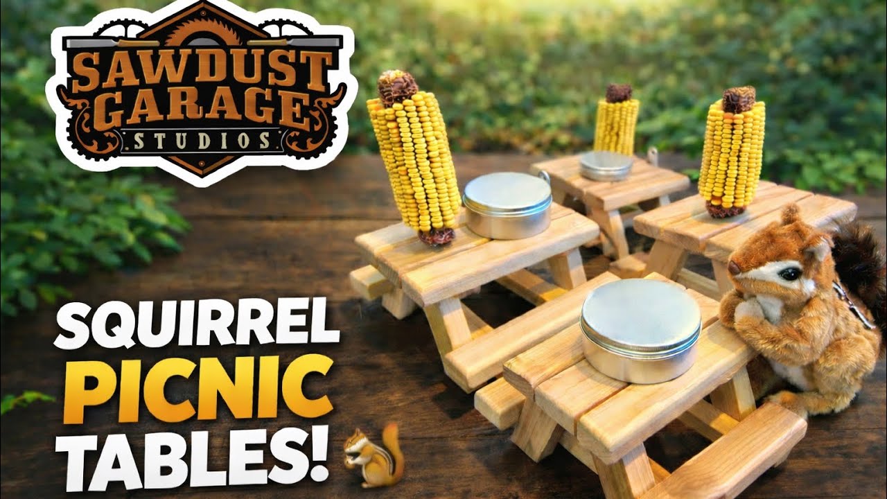 How I Bring All The Squirrels To The Yard! Squirrel Picnic Table Build ...