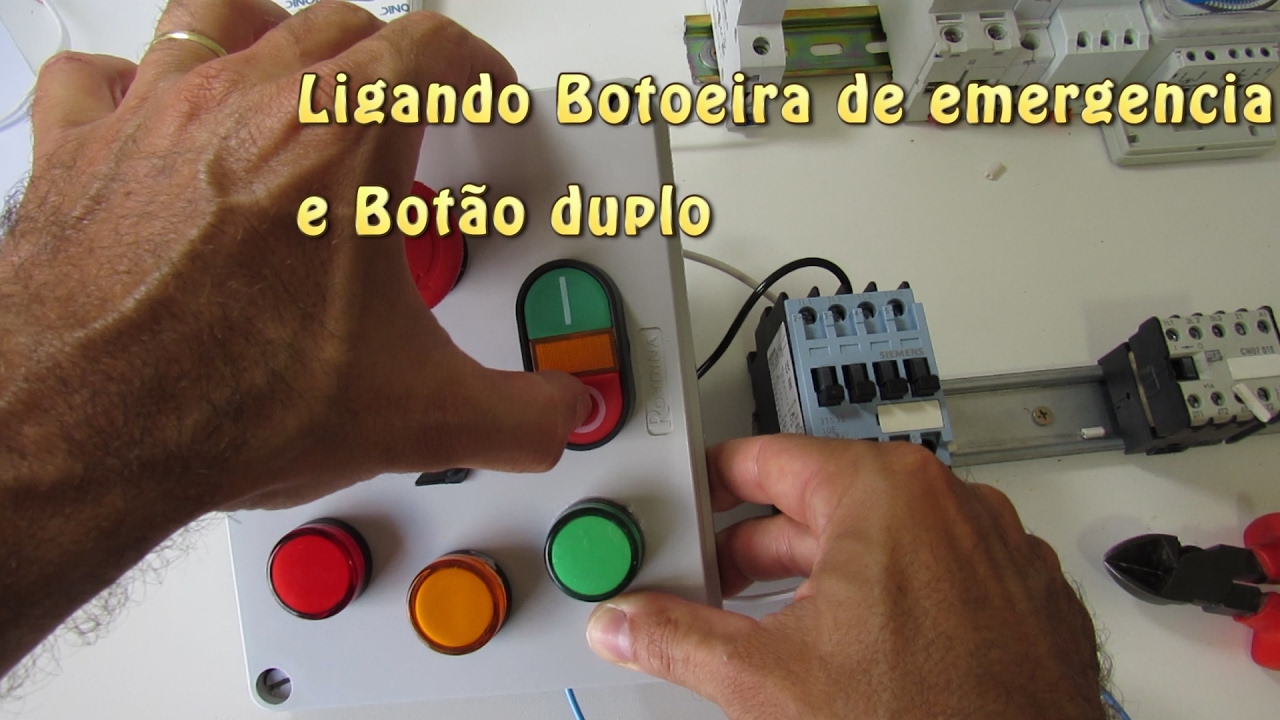 Esquema De Ligação Botoeira Liga Desliga - BRAINCP Esquema De Ligação Botoeira Liga Desliga - BRAINCP