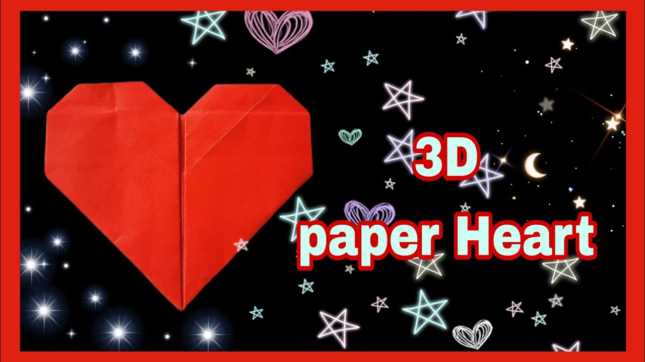 3D paper Heart ️ tutorial Most easy papet heart idea step by step ...