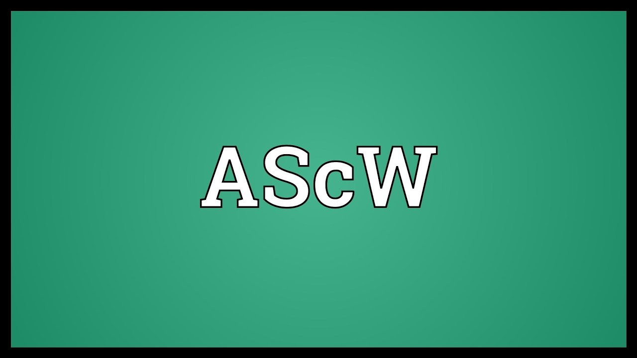 AScW Meaning - YouTube