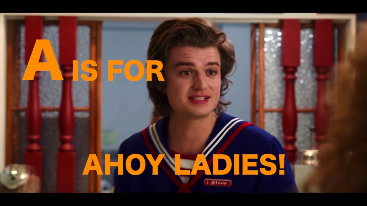 learn the alphabet with steve harrington - YouTube