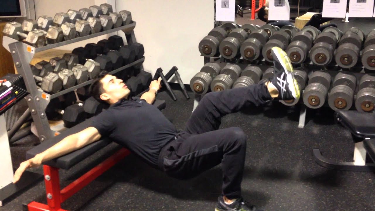 T-bench Supported Alternating hip lift - YouTube