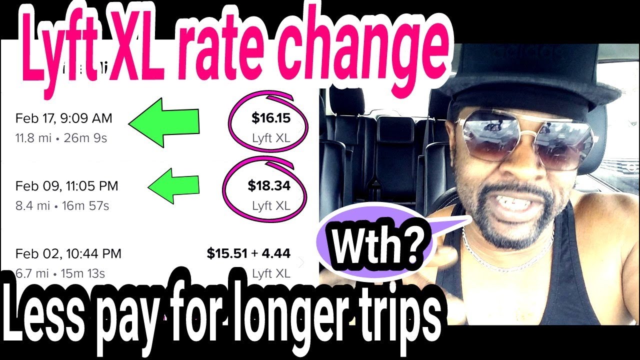 Lyft XL Rate Change, Less pay for long rides. Uber same way. - YouTube