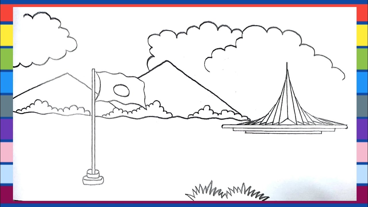 How to draw 26th march scenery || Scenery drawing || 26 March drawing ...