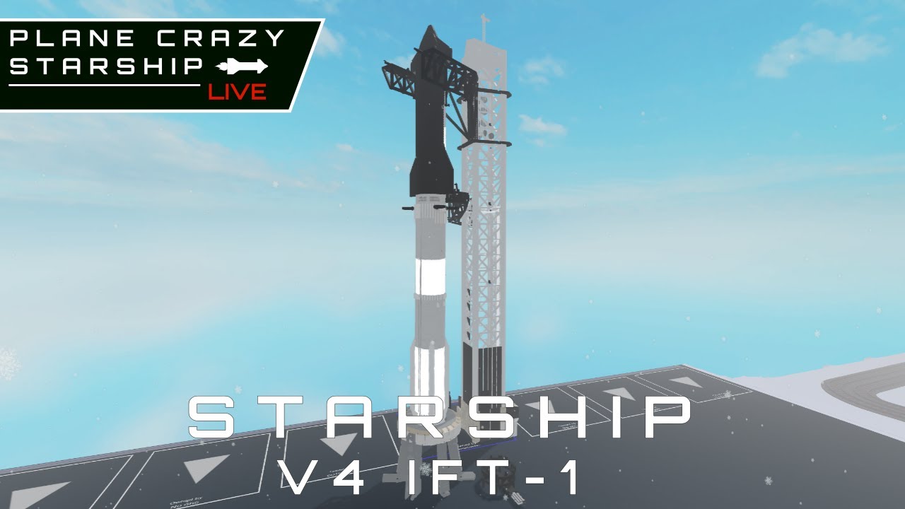 🔴 Starship V4 Integrated Flight Test | Plane Crazy Starship - YouTube