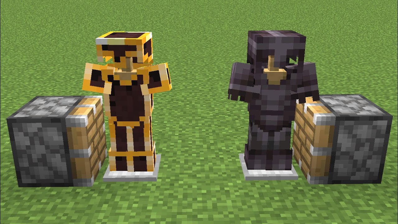 fiery armor stand + netherite armor stand = ?? - YouTube