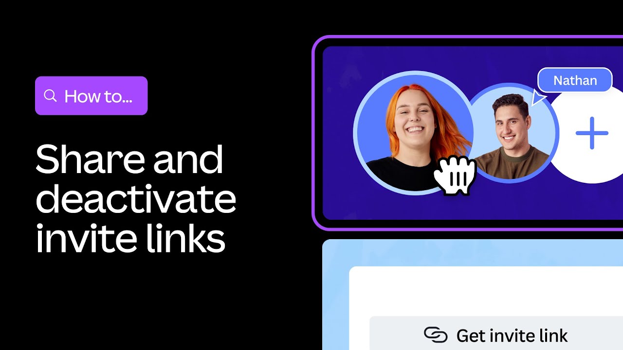 How to share and deactivate invite links in Canva Teams - YouTube