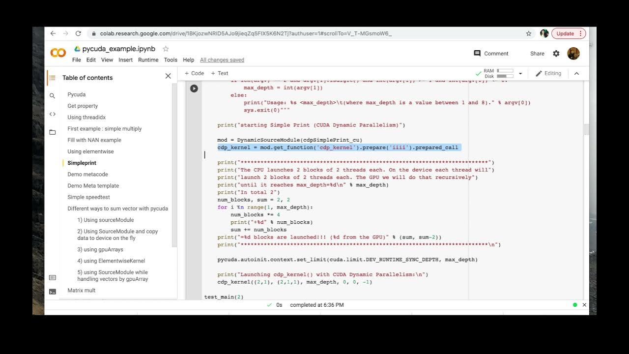 pycuda colab - YouTube