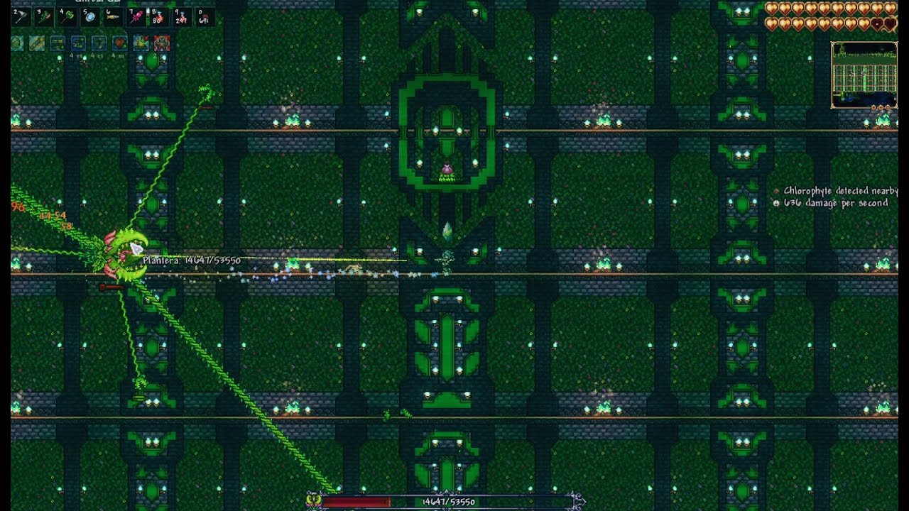 Plantera Mega Arena Fight | Terraria Master Mode - YouTube