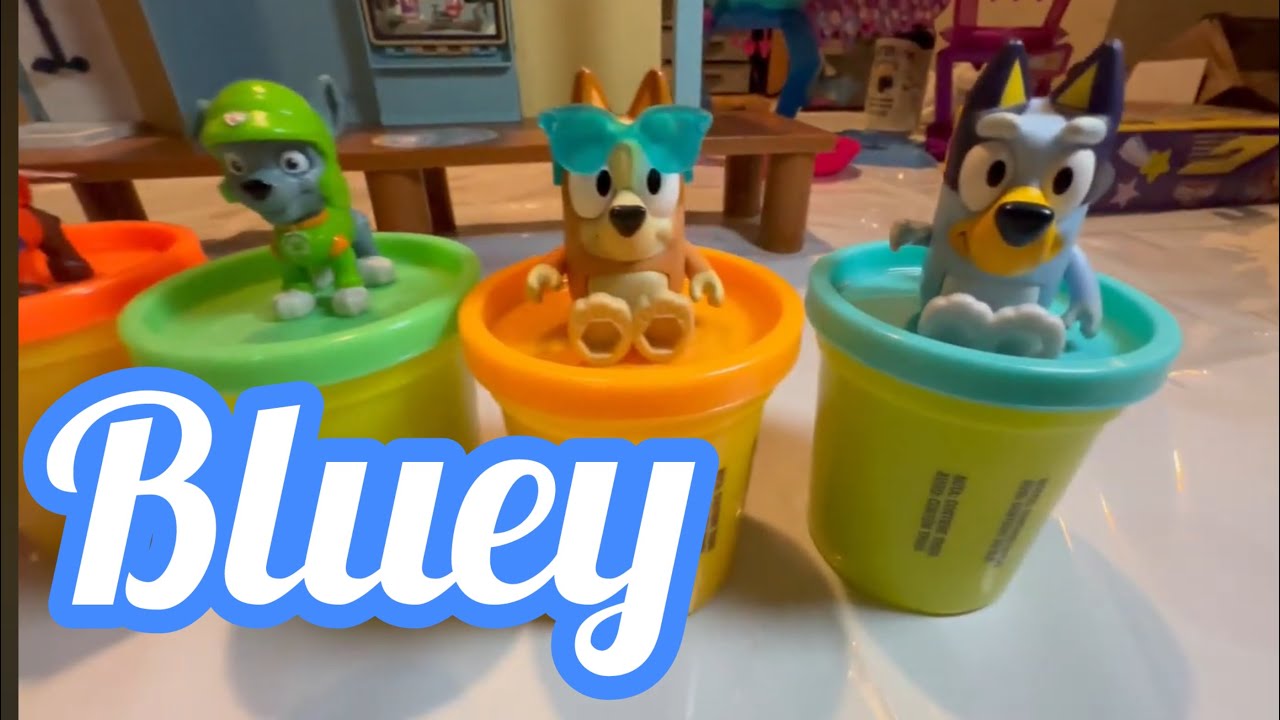 Bluey & Paw Patrol Play Doh Molds | Best Learn Colors and Shapes - YouTube