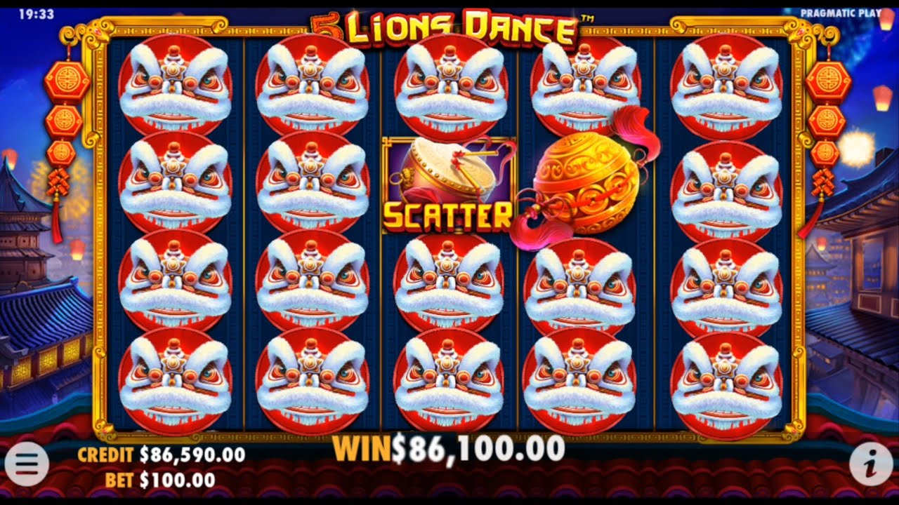 5 LIONS DANCE SLOT!! BIG WIN!! PRAGMATIC PLAY!! LIONS REEL WIN!!🤑 - YouTube