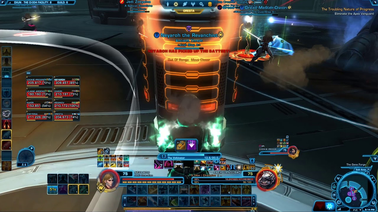 Swtor Apex Vanguard HM (battery carrier POV) - YouTube