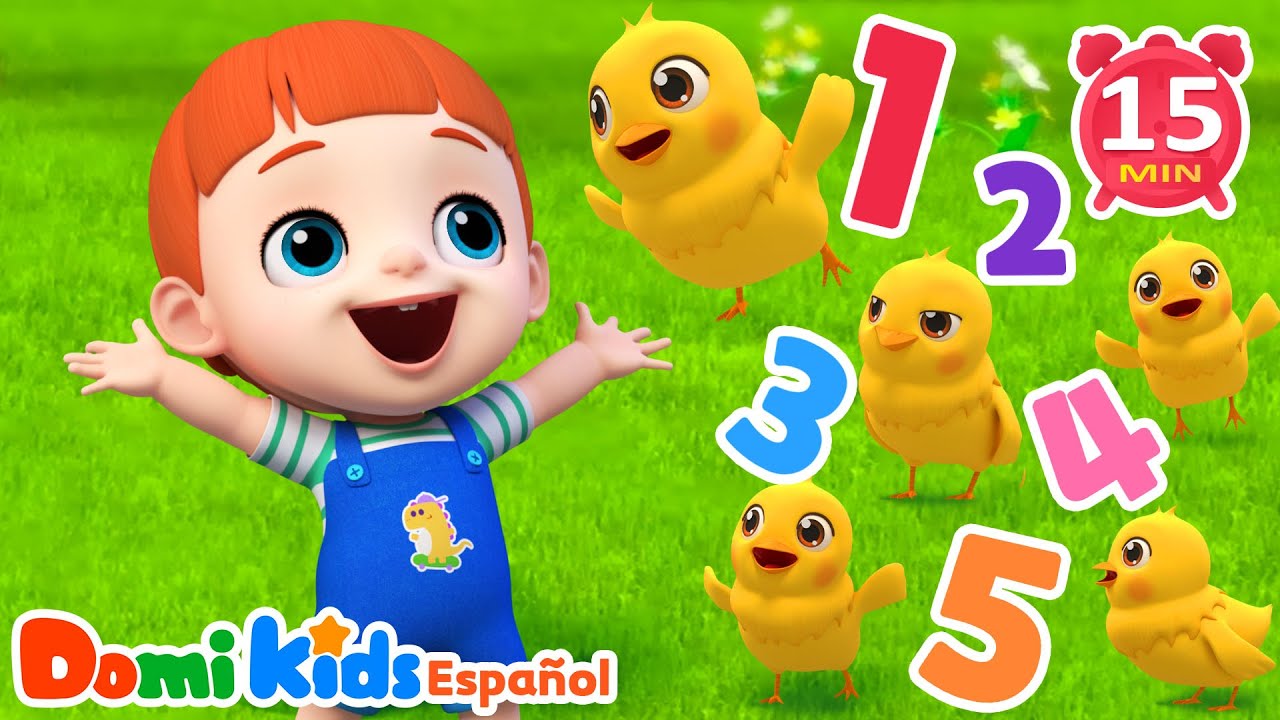 🐤 Uno, Dos, Tres... Cinco Pollitos Traviesos 🐣 | Canciones Infantiles ...